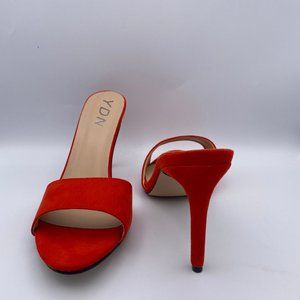 YDN | Shoes | Ydn Women Red Suede Open Toe High Heel Sandals | Poshmark
